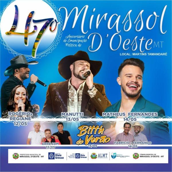 47° Aniversário de Emancipação Política de Mirassol d'Oeste